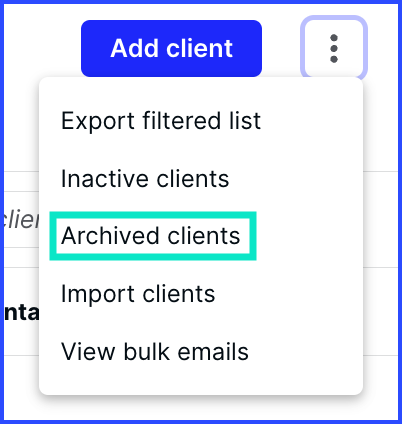 Restore Archived Clients – Canopy