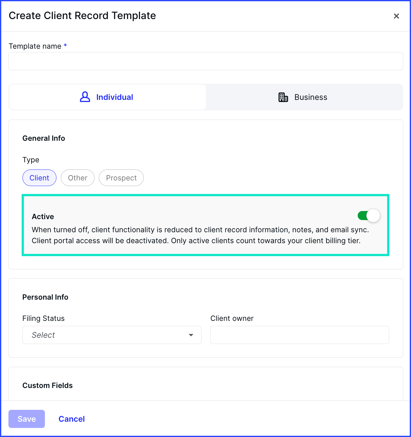 Use Client Record Templates – Canopy