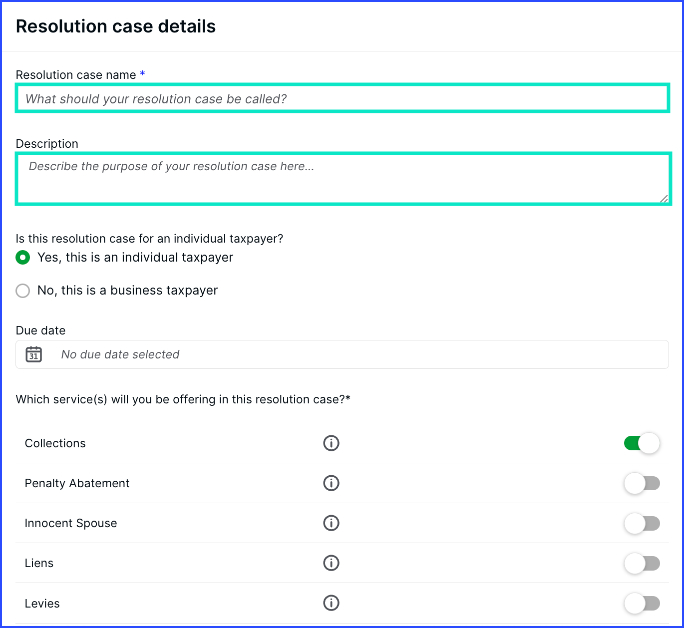 Create a Resolution Case – Canopy